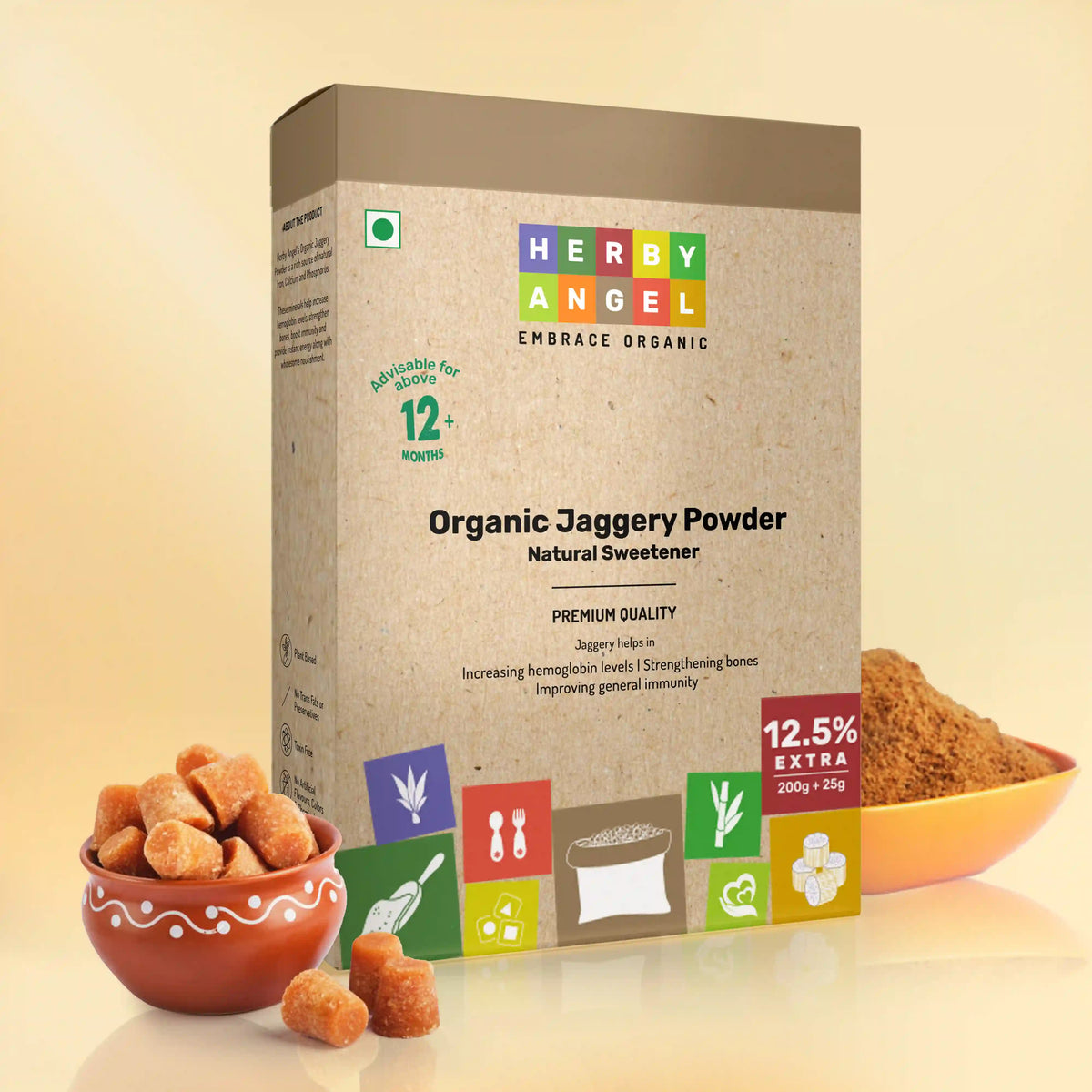 Herby Angel Organic Jaggery Powder: Nutritious Sugar Substitute for ...