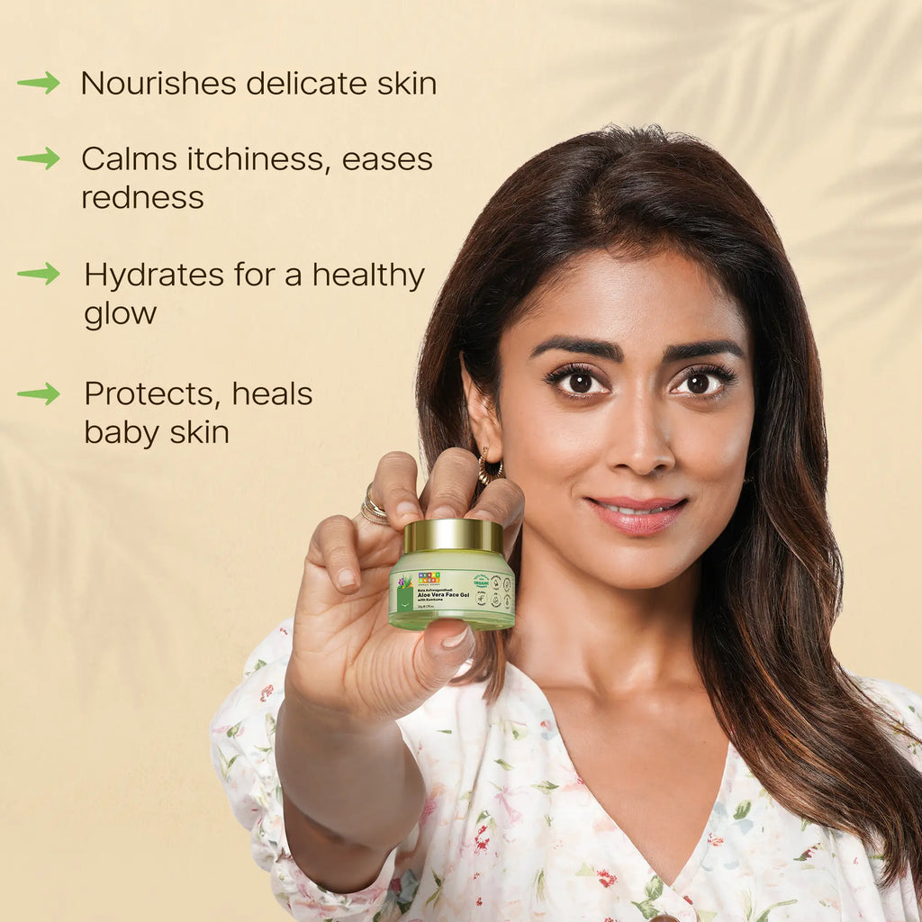 Herby Angel Bala Ashwagandhadi Aloe Vera Face Gel: Organic Ayurvedic Skincare – herbyangel.com
