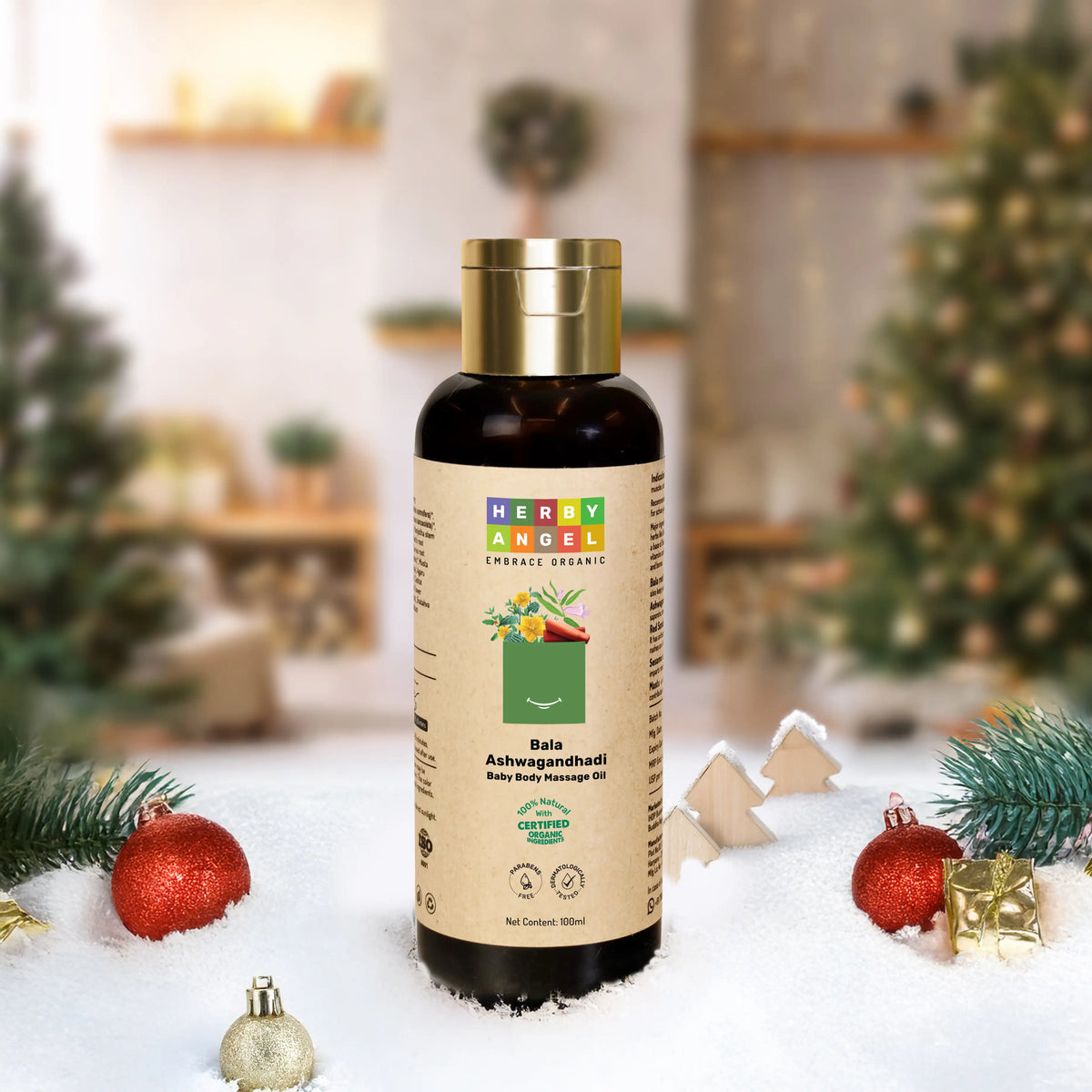 Herby Angel Bala Ashwagandhadi Baby Body Massage Oil: Ayurvedic ...