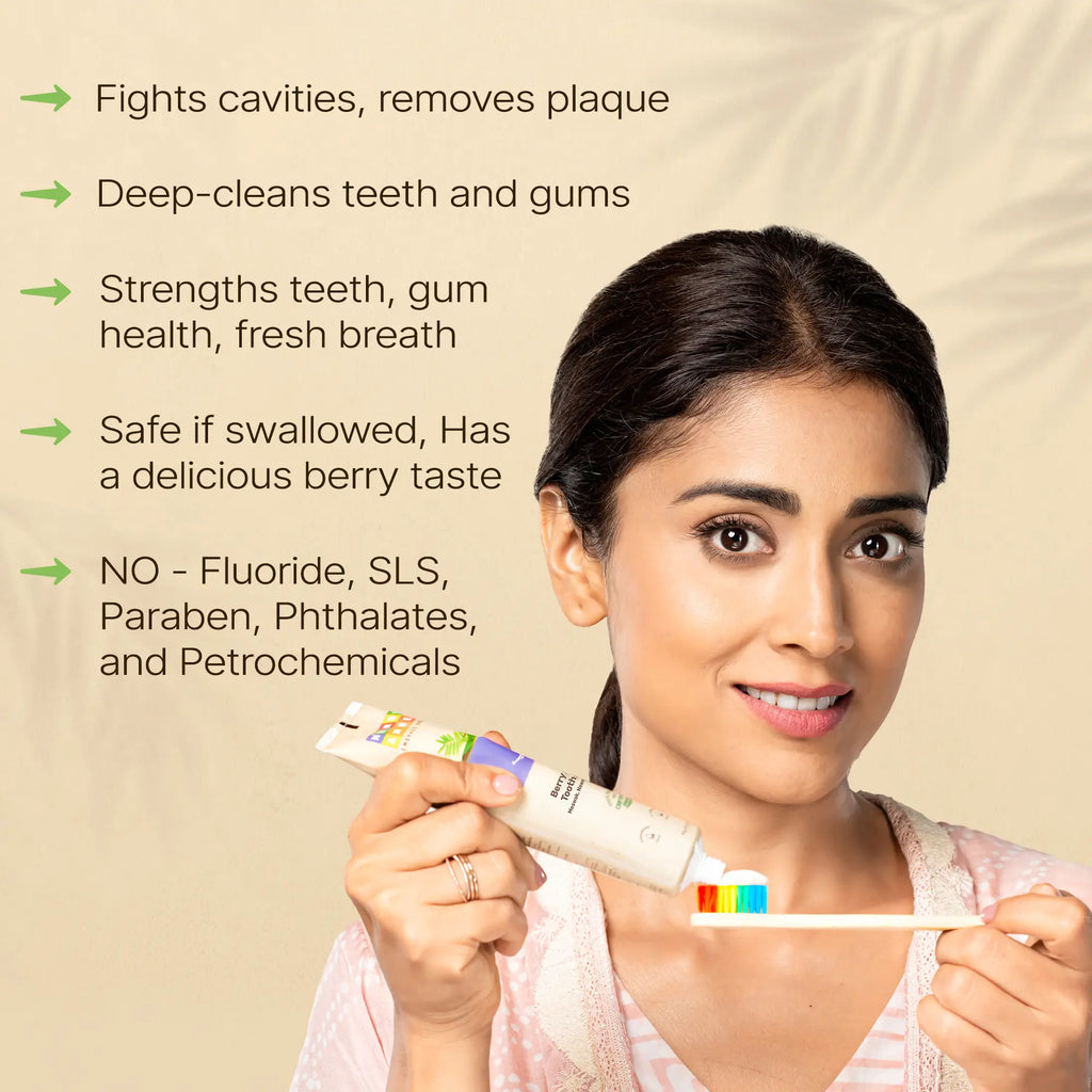 Herby Angel Berry Burst Toothpaste: Organic Care for Baby's Teeth ...