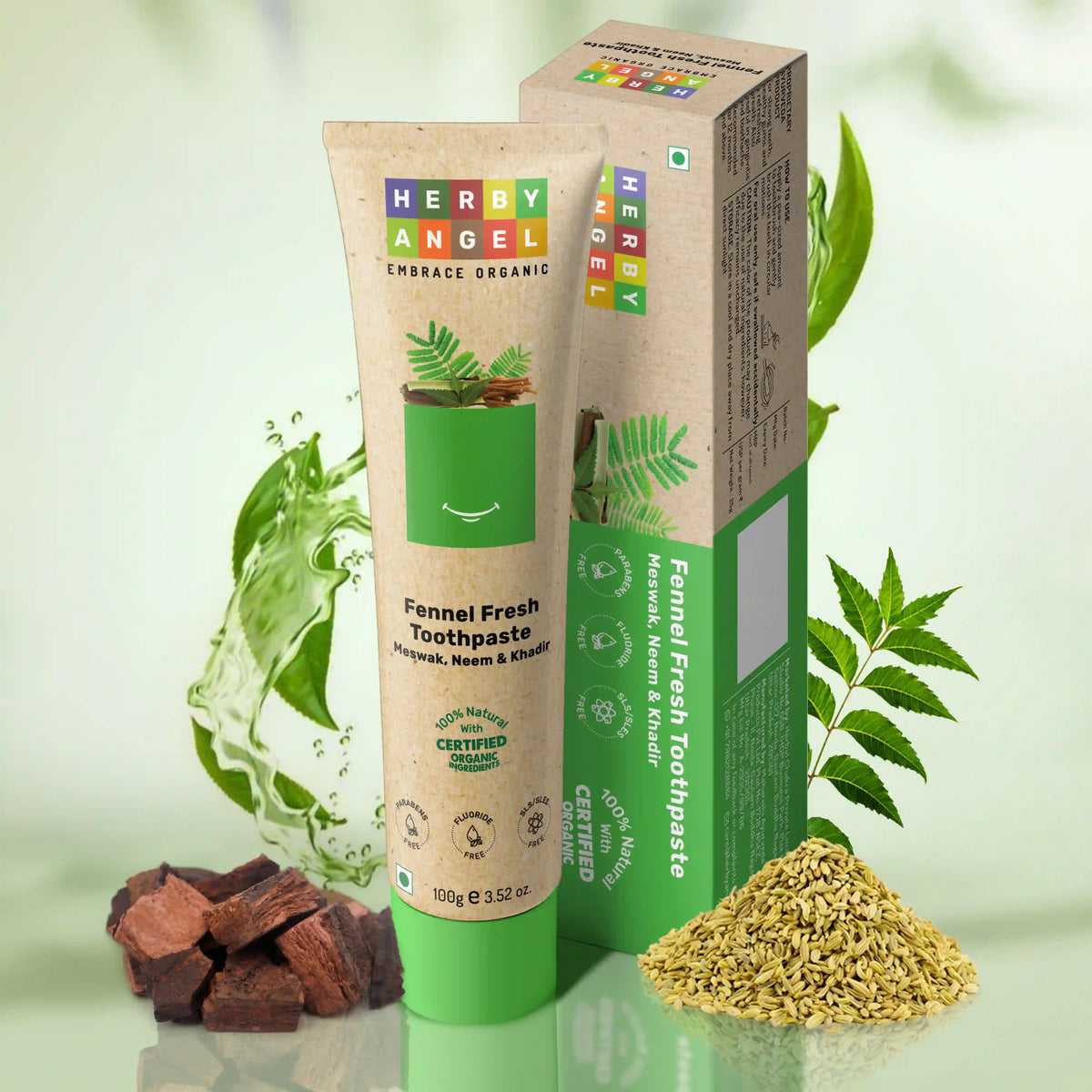 Herby Angel Fennel Fresh Toothpaste: Organic Care for Strong Teeth ...